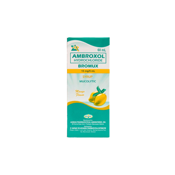 BROMUX Ambroxol Hydrochloride 15mg / 5mL Syrup 60mL price in the ...